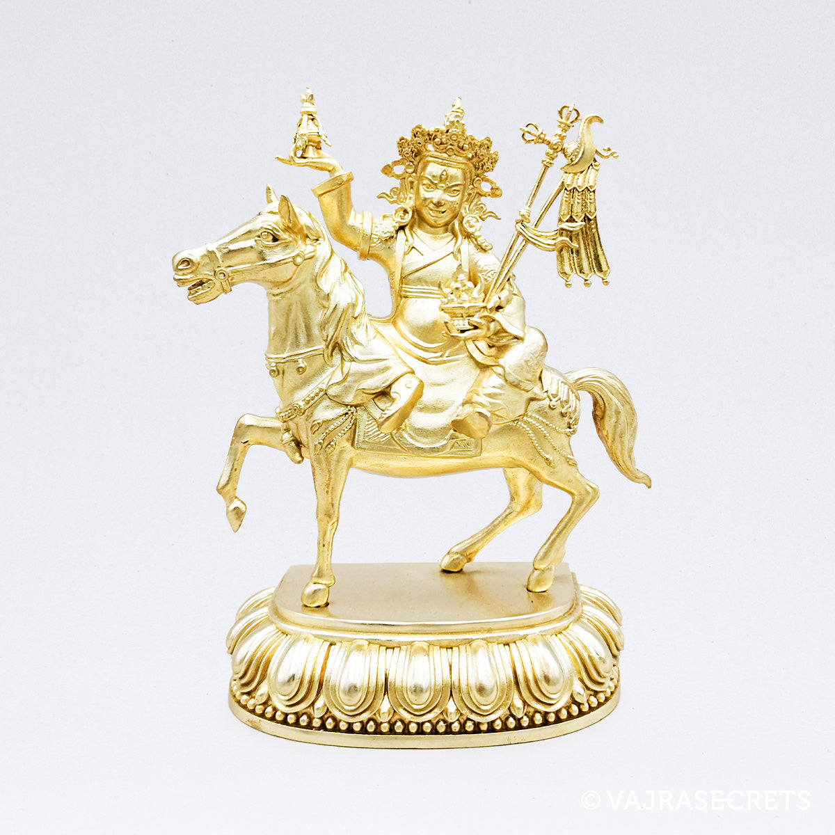 Gyenze Brass Statue with Gold Finish, 6 inch – Vajrasecrets