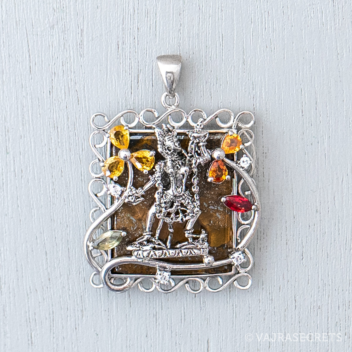 Limited Edition Vajrayogini Tiger Eye Pendant with Semi Precious Stone ...