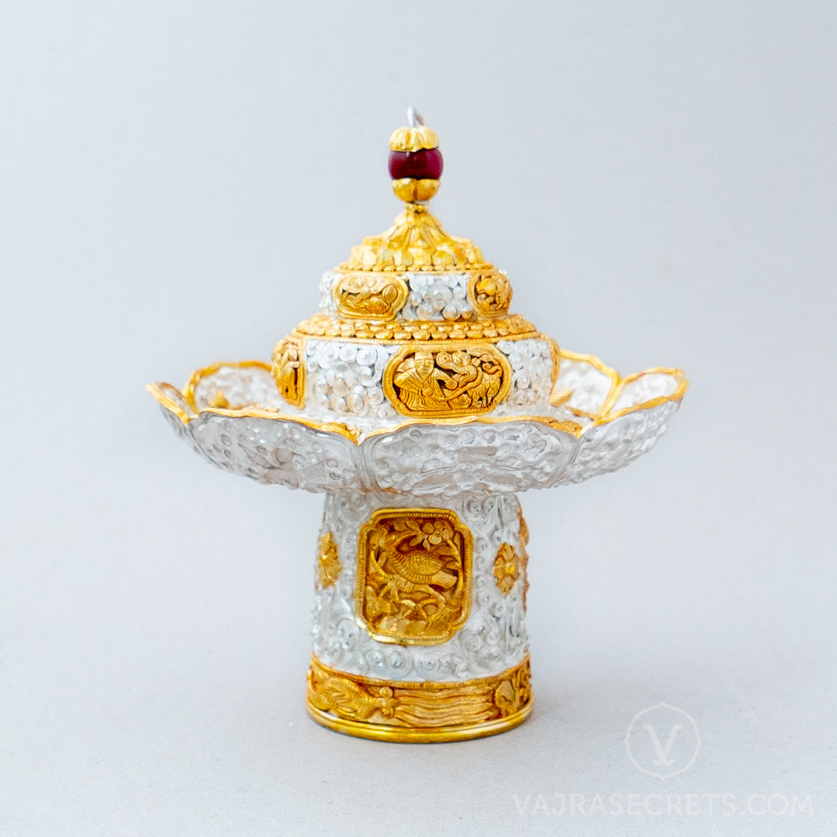 Gold and Silver Plated Lama Cup Stand – Vajrasecrets