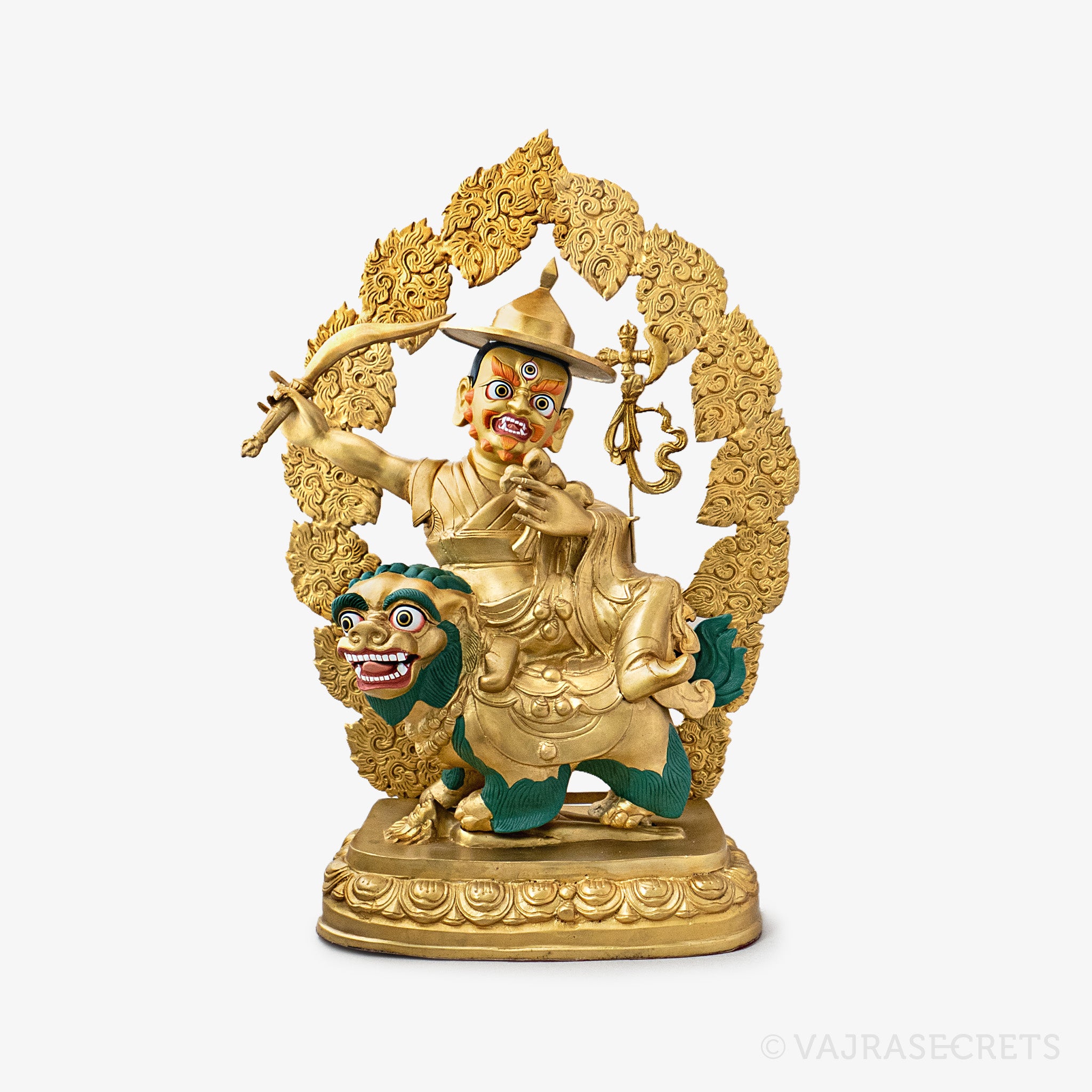 Blessed Dorje Shugden Brass Statue, 21 inch – Vajrasecrets