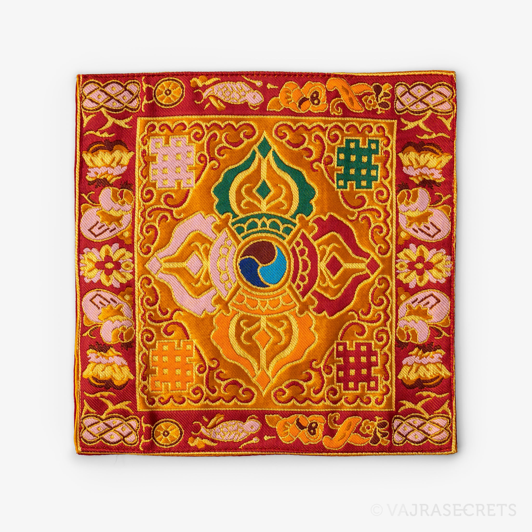 Double Dorje Brocade Ritual Mat, 9 inch – Vajrasecrets