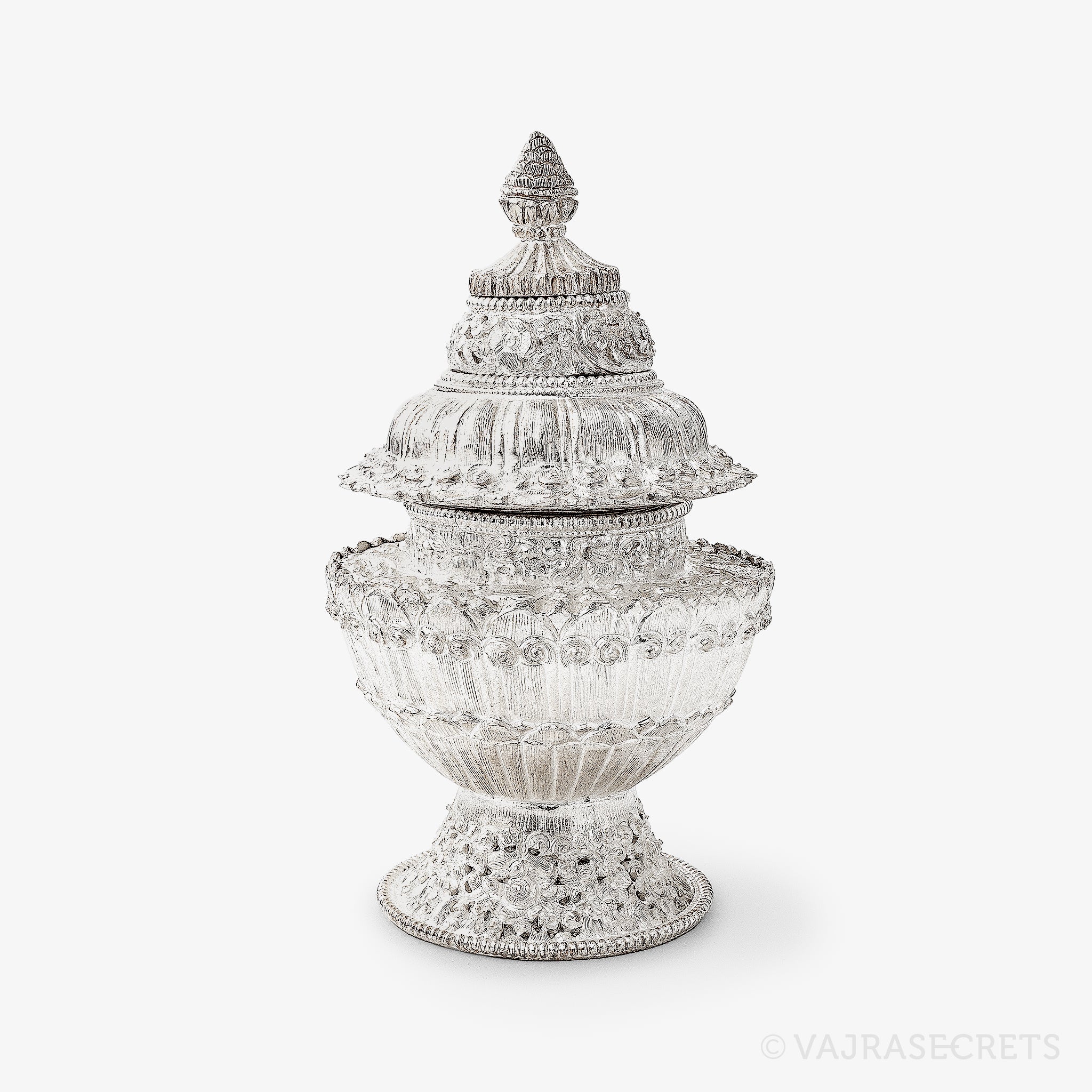 Silver Plated Ritual Rice Pot, 5.9 inch – Vajrasecrets