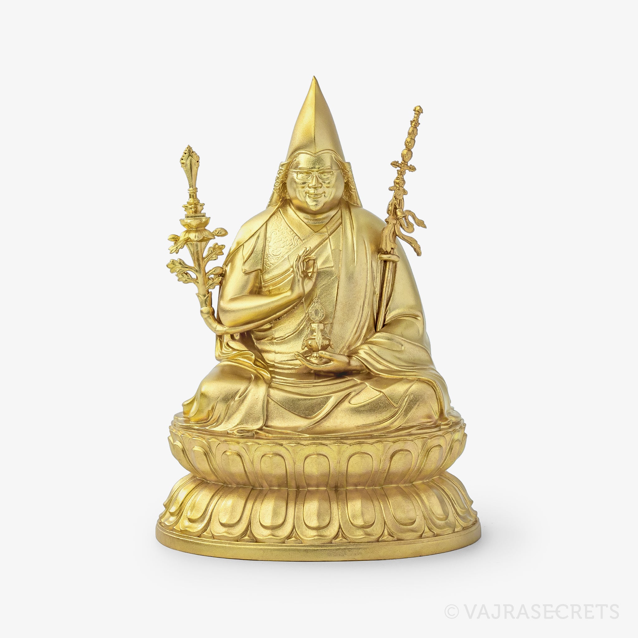 Tsem Rinpoche Brass Statue with Mantra Insertion, 4 inch – Vajrasecrets
